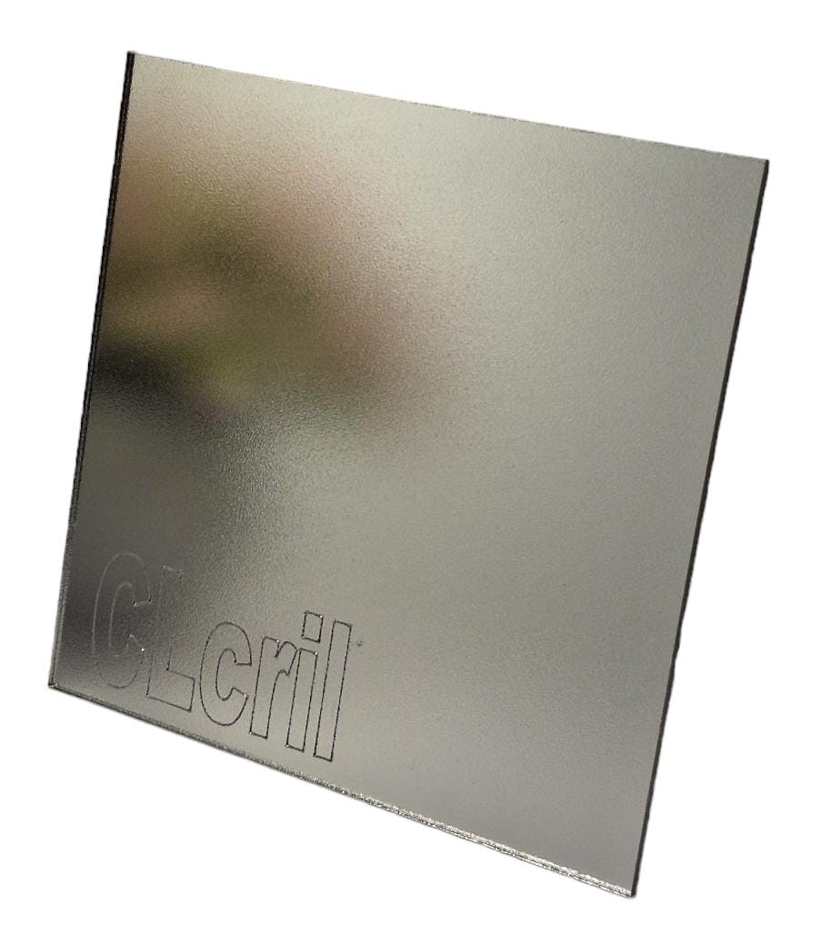 Chapa Placa Acrílico Alumínizado Prata 60cm X 40cm X 2mm | Clcrilacrilicos